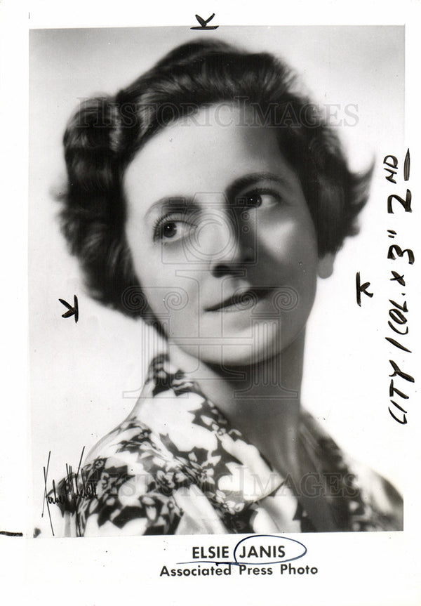 1943, Elsie Janis singer songwriter actress - Historic Images