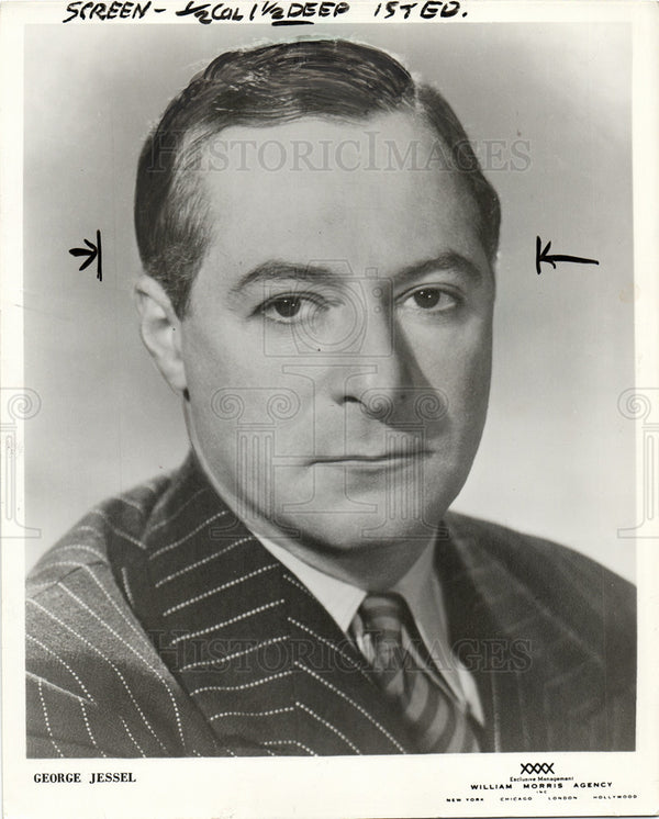 1955, George Jessel actor producer singer - Historic Images