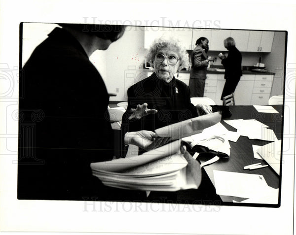 1993, Mildred Jeffrey political activist UAW - Historic Images