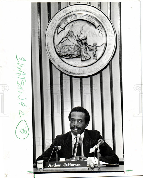 1980, Arthur Jefferson Detroit Schools Super - Historic Images