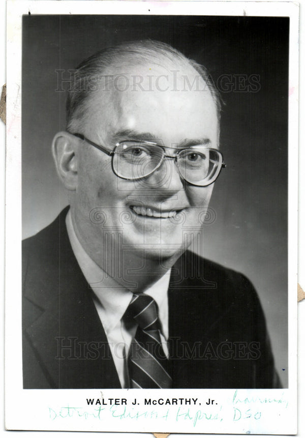 1989, Walter J McCarthy Jr DEtroit Edison Co - Historic Images