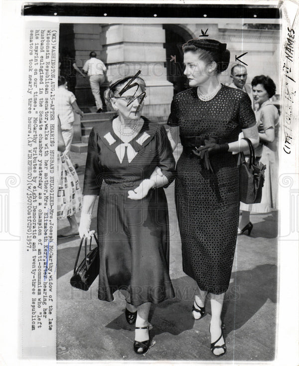 1957, Mrs.Joseph McCarty Mrs.Elizabeth Kerr - Historic Images