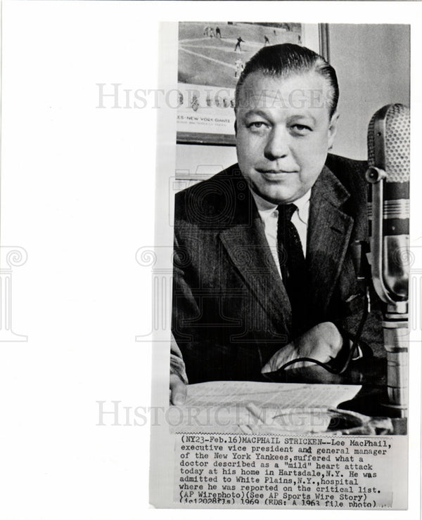 1969, Lee macphail, the GM of Newyork yankee - Historic Images