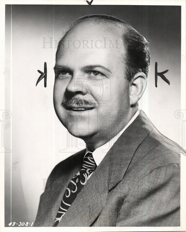 1949, Ted Malone, radio broadcaster - Historic Images