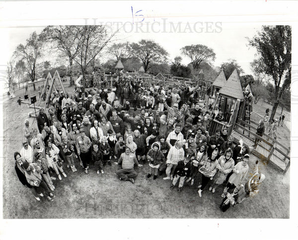 1991, Patterson Park wooden playground - Historic Images