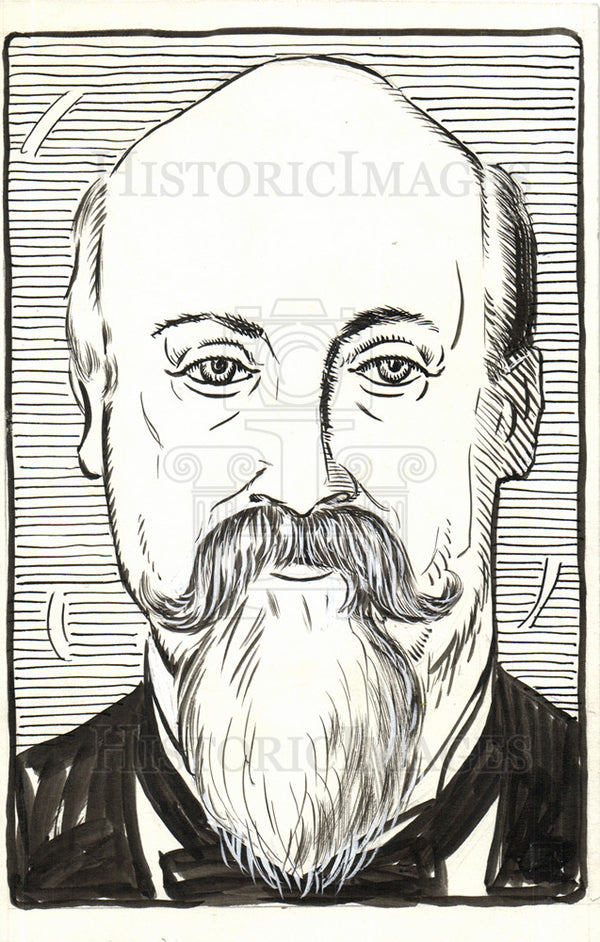 1942, sketch Hazen Stuart Pingree mayor - Historic Images