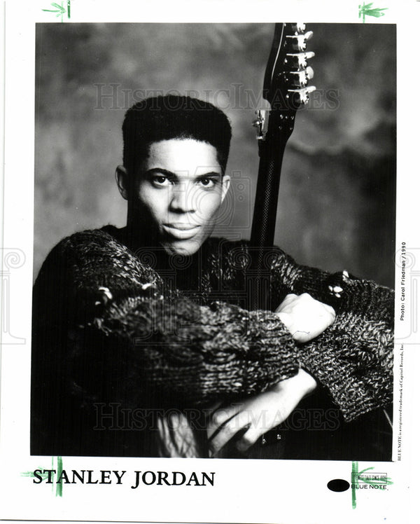 1991, Stanley Jordan American guitarist. - Historic Images