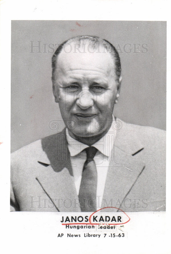1963, Janos Kadar, hungarian leader - Historic Images