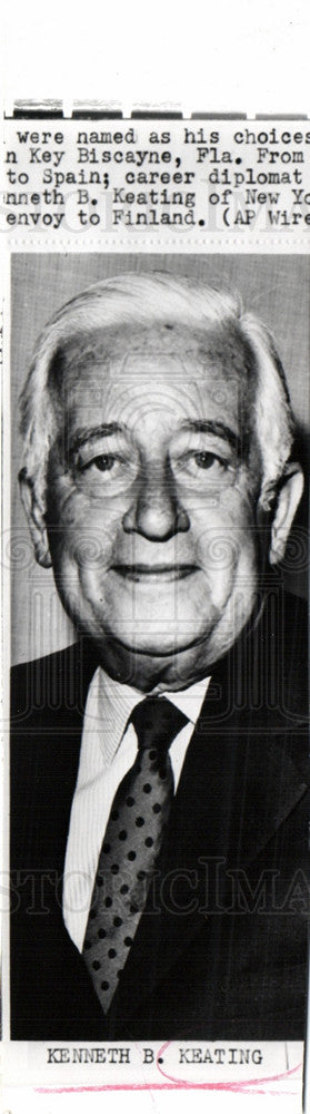 1969, Kenneth Keating U.S. Senator Represent - Historic Images