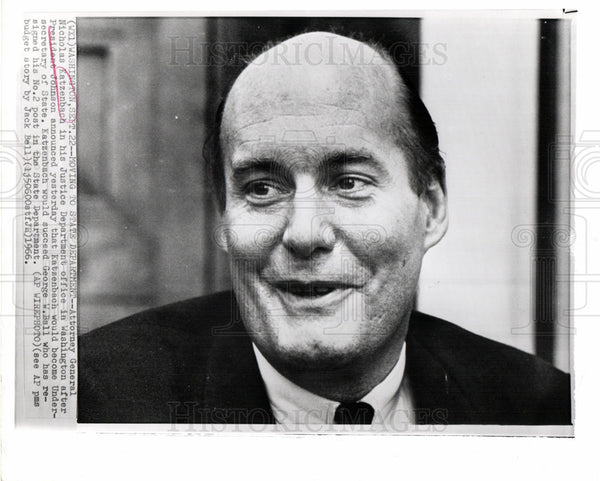 1966, Attorney General Nicholas Katzenbach - Historic Images
