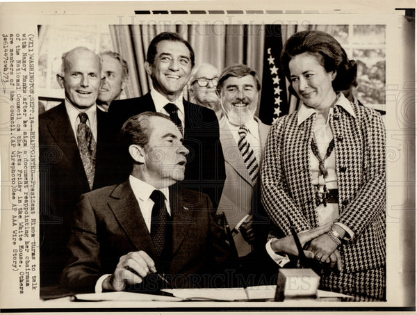 1973, Richard Milhous Nixon nancy hanks - Historic Images