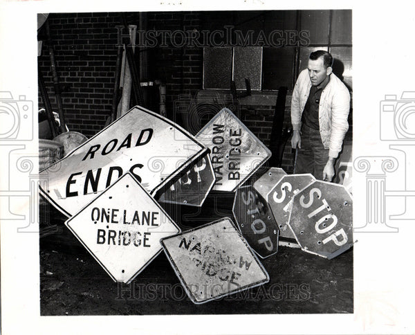 Traffic signs, Vandalism Vintage Photo Print - Historic Images