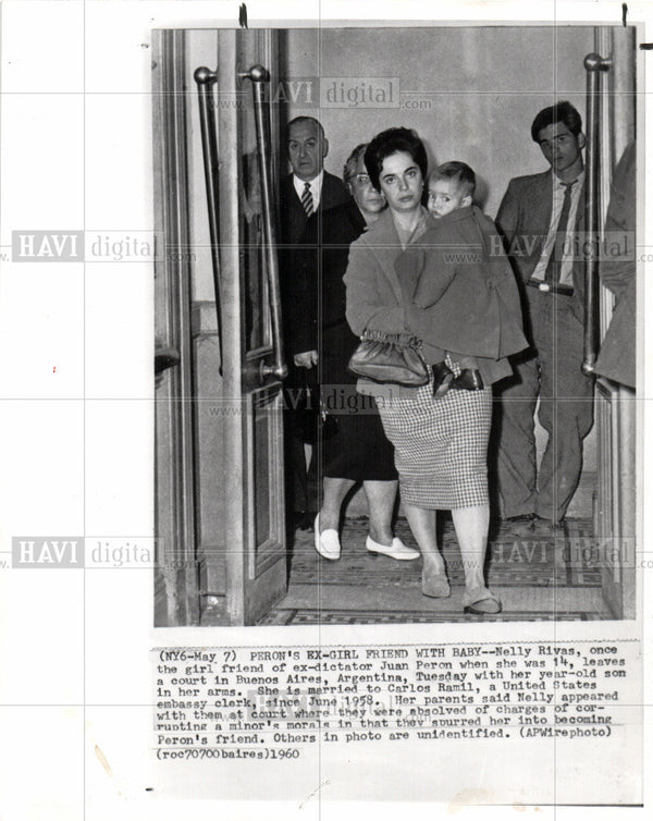 Nelly Rivas child mistress Juan Peron 1960 Vintage Photo Print ...