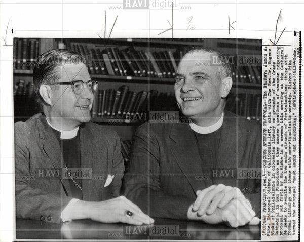 Reverend James Pike Dr. Eugene Blake 1960 Vintage Photo Print ...