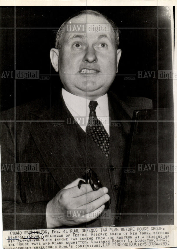 Beardsley Ruml Federal Reserve 1943 Vintage Photo Print - Historic Images