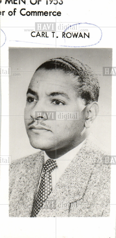 Carl T. Rowan journalist 1954 Vintage Photo Print - Historic Images