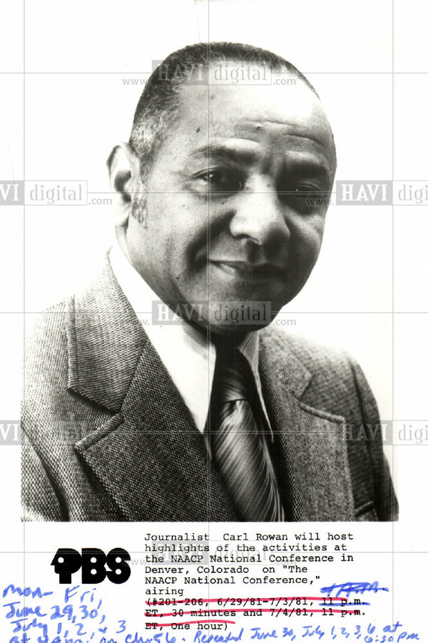 Carl Rowan journalist public servant 1981 Vintage Photo Print ...