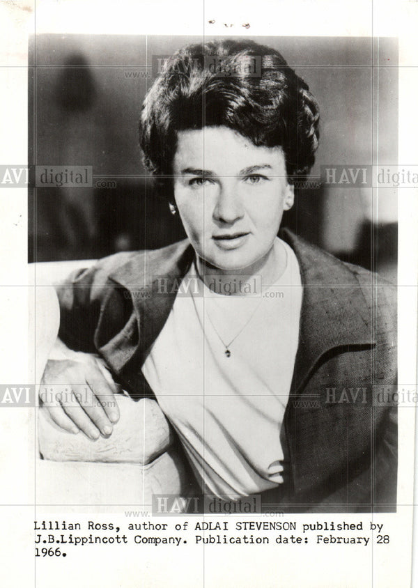Lillian Ross Author 1966 Vintage Photo Print - Historic Images