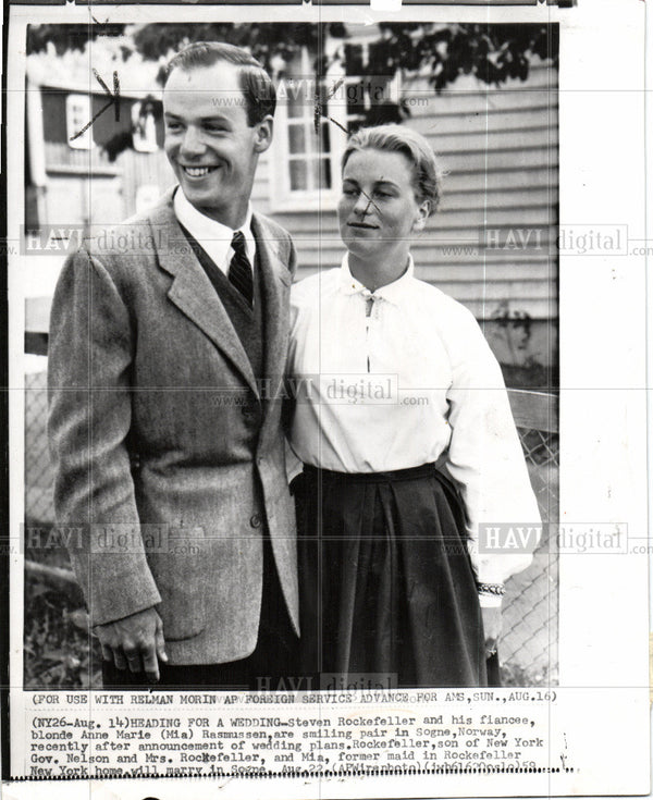 Steven Rockefeller, Mia Rasmussen 1959 Vintage Photo Print - Historic ...
