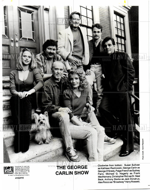 George Carlin Susan Sullivan 1994 Vintage Photo Print - Historic Images