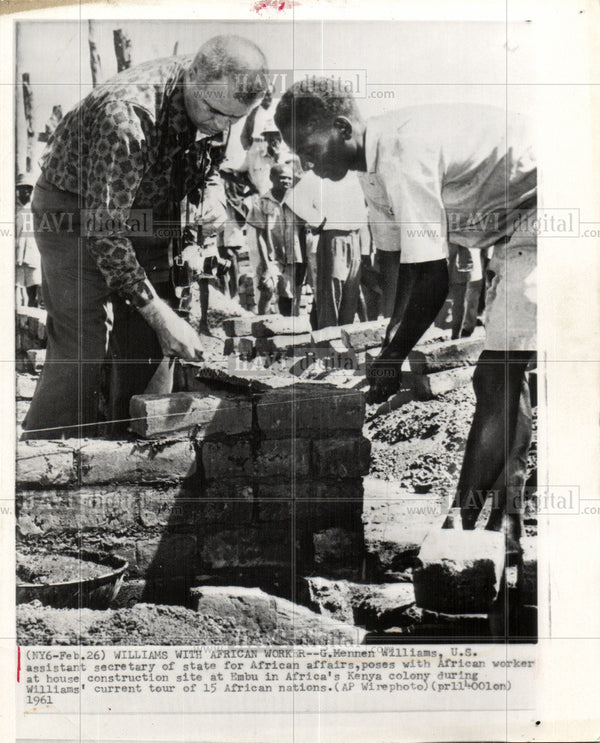 mennen williams politician 1961 Vintage Photo Print - Historic Images