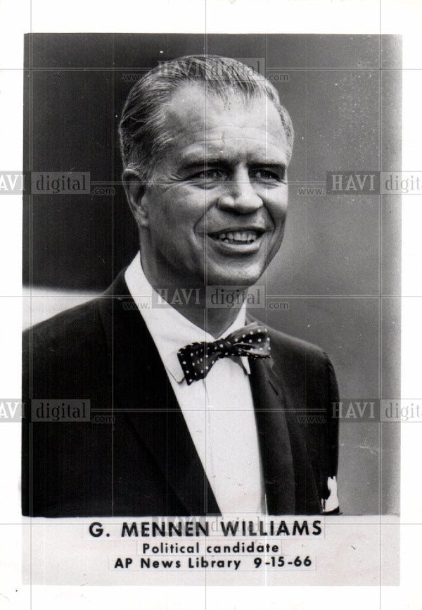 G. Mennen Williams Michigan Governer 1966 Vintage Photo Print ...
