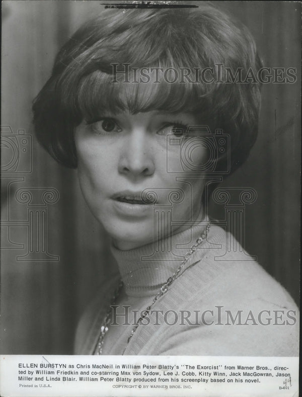 1973 Press Photo Ellen Burstn in "The Exorcist" Movie - Historic Images