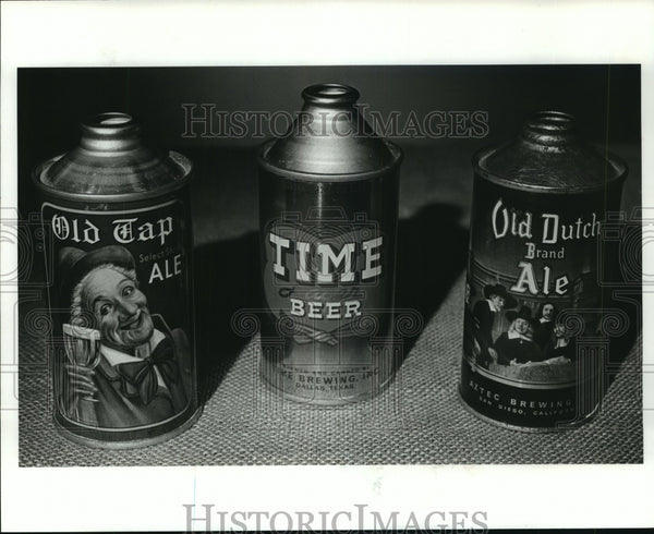 1982 Press Photo Beer cans seen at Houston Beer Can & Breweriana Show ...