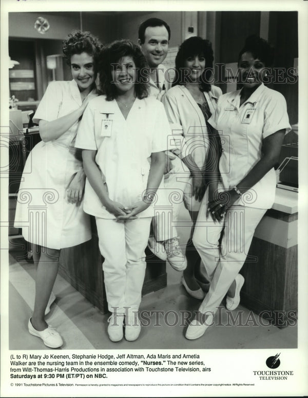 1991 Press Photo "Nurses" cast: NBC TV sries - hca47756 - Historic Images