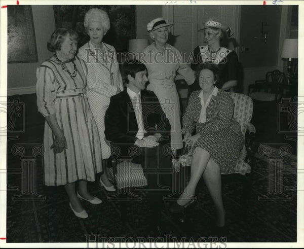 1984 Alistair Donkin, opera performer surrounded by Houston fans ...