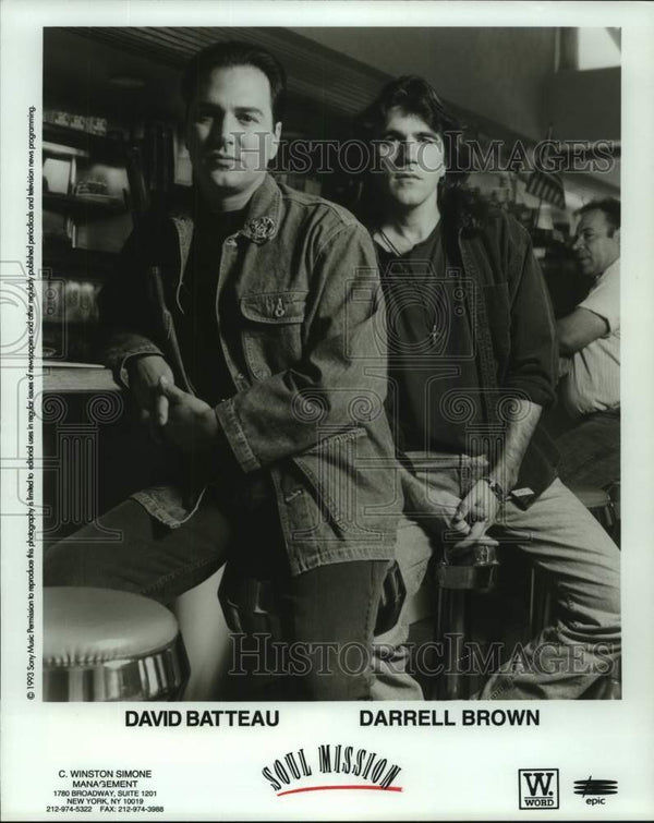 1993 Press Photo David Batteau and Darrell Brown of musical group "Sou ...