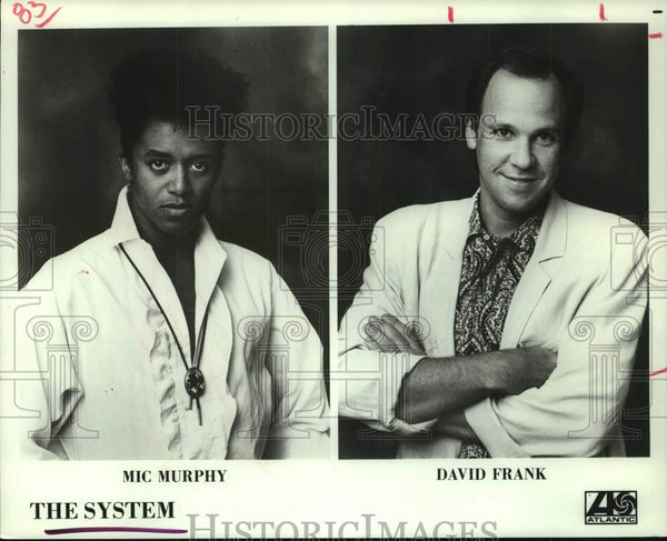 1987 Press Photo Mic Murphy, David Frank of "The System" Rock Duo - hc ...