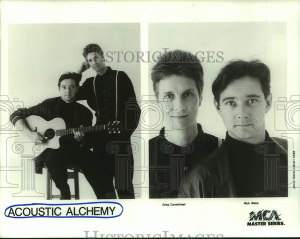 1989 Press Photo Music Duo Acoustic Alchemy Members Greg Carmichael, N ...