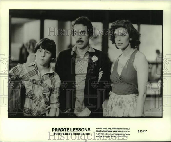 Actors during a scene from "Private Lessons" movie - Historic Images