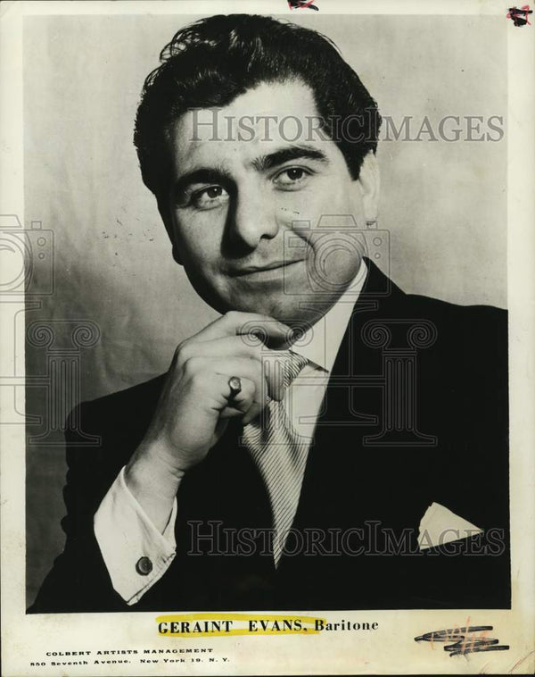 1968 Baritone Singer Geraint Evans - Historic Images