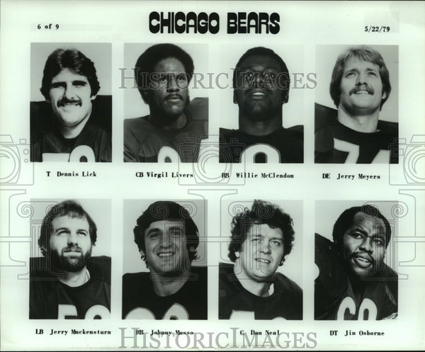 1979 Press Photo Chicago Bears football players. - hcs06998 - Historic ...