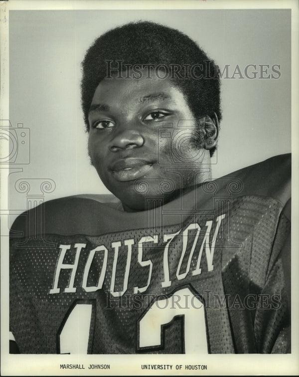 Press Photo University of Houston football player Marshall Johnson - h ...