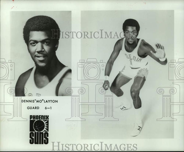 1973 Press Photo Phoenix Suns guard, 6'-1" Dennis "Mo" Layton. - hcs12 ...