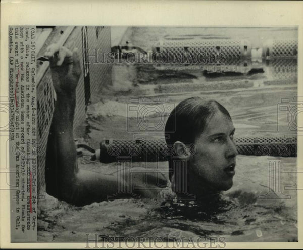 1971 Press Photo Brian Job set a new record at Pan American Games in C ...