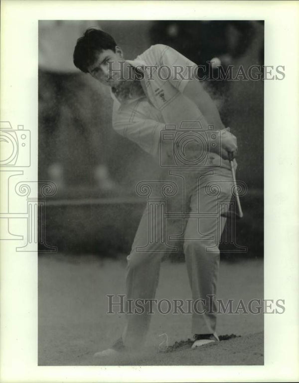 1986 Press Photo University of Houston's golfer Tommy Tyner in NCAA co ...