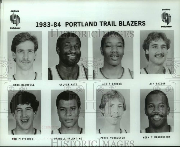1983 Press Photo Eight of the 1983-84 Portland Trail Blazers players ...
