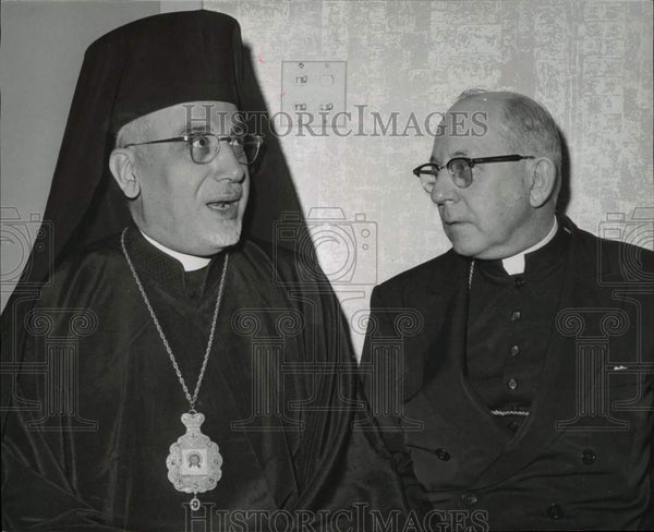 1960 Press Photo Archbishop Anthony Bashir, Bishop Nold, Texas - hpa40 ...