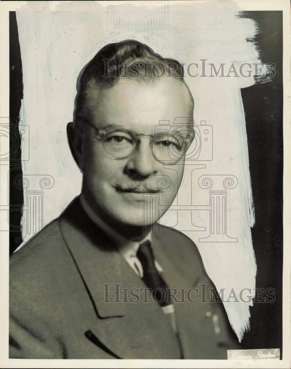 1955 Press Photo William F. Heavey, Port of Houston former director ...
