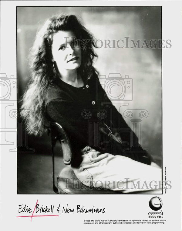 1988 Press Photo Singer Edie Brickell of Edie Brickell & New Bohemians ...