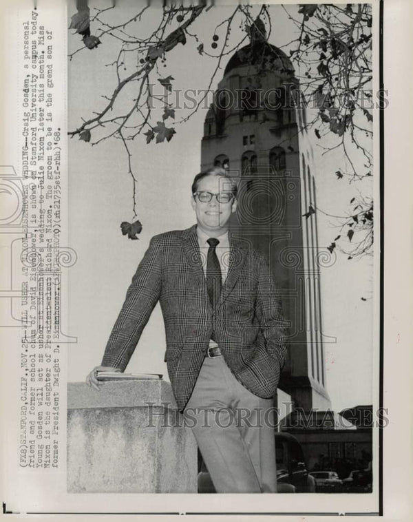1968 Press Photo Nixon-Eisenhower Wedding Usher Craig Gosden, Californ ...