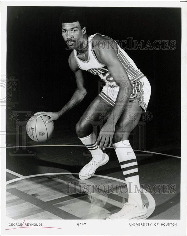 Press Photo George Reynolds, University of Houston basketball player ...