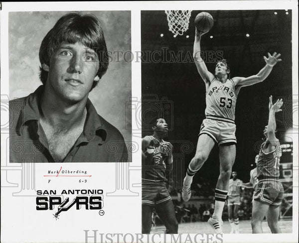 Press Photo San Antonio Spurs basketball player, Mark Olberding - hpx0 ...