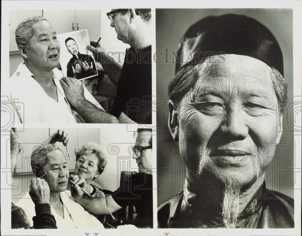 1968 Press Photo Actor Keye Luke in Makeup for "Family Affair" - kfp07 ...
