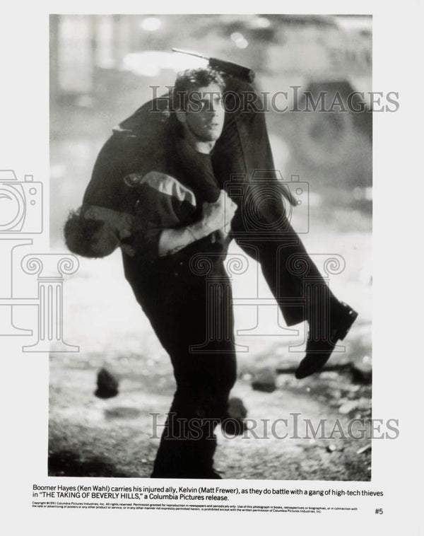1992 Press Photo Ken Wahl and Matt Frewer star in "The Taking of Bever ...