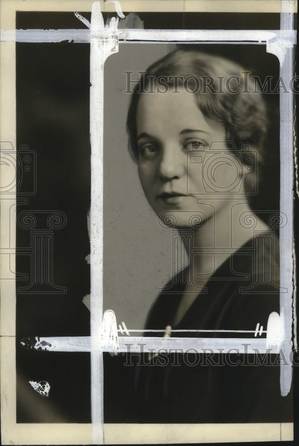 1930 Press Photo Miss Lydia Clara Trecker engaged to Dr. Anthony James ...